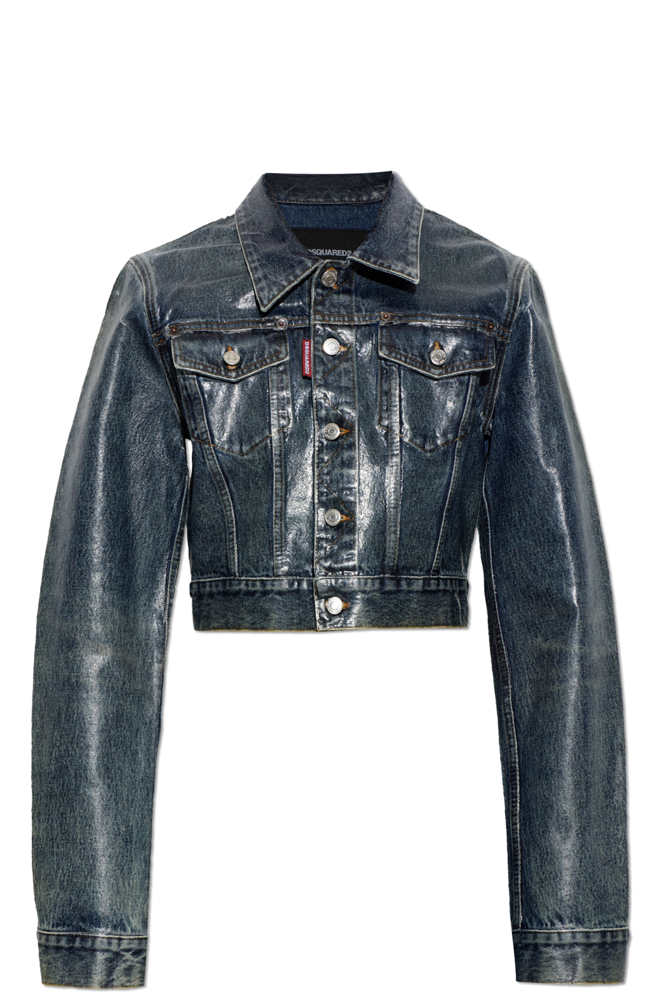 DSQUARED2 Dsquared2 Cropped Denim Jacket with Logo Detail